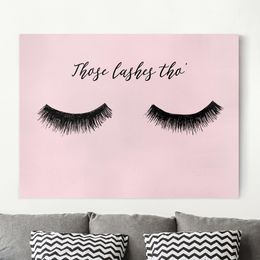 Bilderwelten Leinwandbild - Querformat Wimpern Chat - Lashes