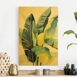 Bilderwelten Leinwandbild - Hochformat Tropisches Blattwerk - Banane