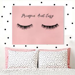 Bilderwelten Leinwandbild - Querformat Wimpern Chat - Primpin'