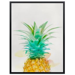 Bilderwelten Leinwandbild - Hochformat Ananas Aquarell