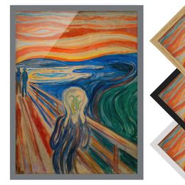 Bilderwelten Bild mit Rahmen - Hochformat Edvard Munch - Der Schrei