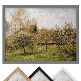 Bilderwelten Bild mit Rahmen - Querformat Camille Pissarro - Fr&uuml;hling in Eragny