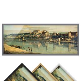 Bilderwelten Bild mit Rahmen - Panorama Bernardo Bellotto - Blick auf Pirna