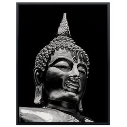 Bilderwelten Leinwandbild Buddha Statue Gesicht