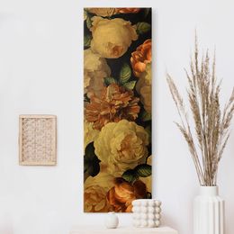 Bilderwelten Leinwandbild Rote Rosen mit Wei&szlig;en Rosen