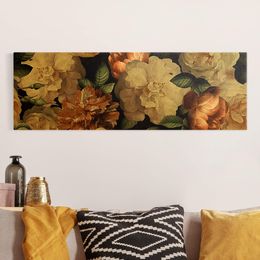 Bilderwelten Leinwandbild Rote Rosen mit Wei&szlig;en Rosen
