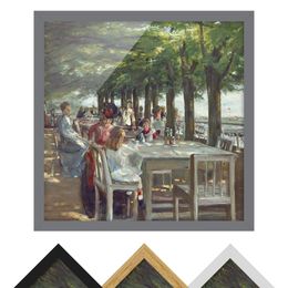 Bilderwelten Bild mit Rahmen - Quadrat Max Liebermann - Terrasse des Restaurants Jacob