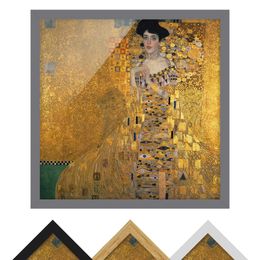 Bilderwelten Bild mit Rahmen - Quadrat Gustav Klimt - Adele Bloch-Bauer I