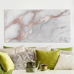 Bilderwelten Leinwandbild Marmoroptik mit Glitzer
