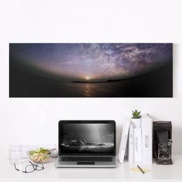 Bilderwelten Leinwandbild Sonne und Sternenhimmel am Meer