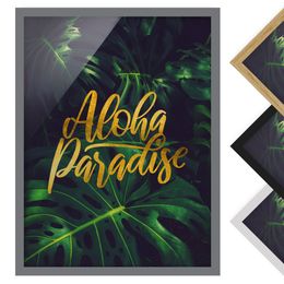 Bilderwelten Bild mit Rahmen - Hochformat Dschungel - Aloha Paradise