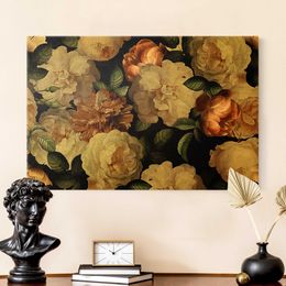 Bilderwelten Leinwandbild Rote Rosen mit Wei&szlig;en Rosen