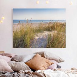 Bilderwelten Leinwandbild Strandd&uuml;ne am Meer