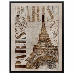 Bilderwelten Leinwandbild Shabby Chic Collage - Paris