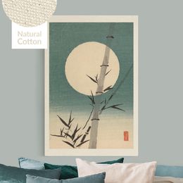 Bilderwelten Leinwandbild Japanische Zeichnung Bambus und Mond