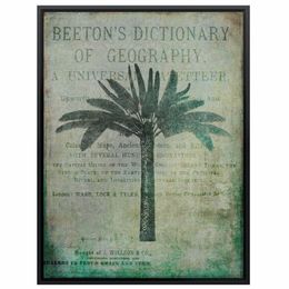 Bilderwelten Leinwandbild Vintage Collage - Antike Palme