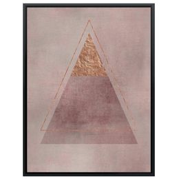 Bilderwelten Leinwandbild Geometrie in Rosa und Gold II