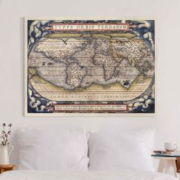 Bilderwelten Leinwandbild Historische Weltkarte Typus Orbis Terrarum