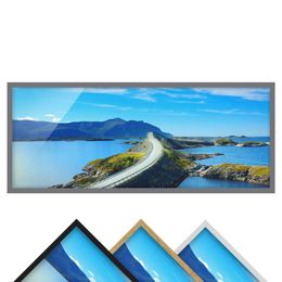Bilderwelten Bild mit Rahmen - Panorama Crossing Norway