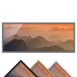 Bilderwelten Bild mit Rahmen - Panorama Blick von der Zugspitze