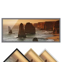 Bilderwelten Bild mit Rahmen - Panorama Die zw&ouml;lf Apostel von Australien