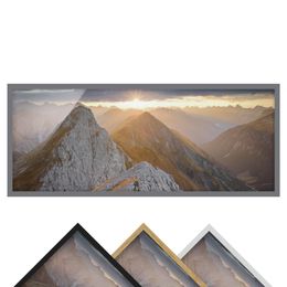 Bilderwelten Bild mit Rahmen - Panorama Lechtaler Alpen
