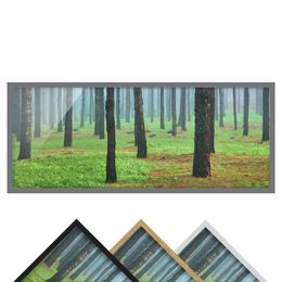 Bilderwelten Bild mit Rahmen - Panorama Tiefer Wald mit Kiefern auf La Palma
