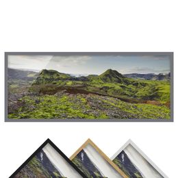 Bilderwelten Bild mit Rahmen - Panorama Rjupnafell Island