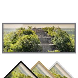 Bilderwelten Bild mit Rahmen - Panorama Pyramide von Calakmul