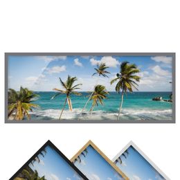 Bilderwelten Bild mit Rahmen - Panorama Beach of Barbados