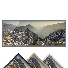 Bilderwelten Bild mit Rahmen - Panorama Berge in La Palma