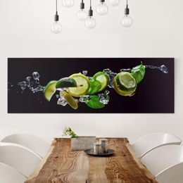 Bilderwelten Leinwandbild - Panorama Mojito Zutaten