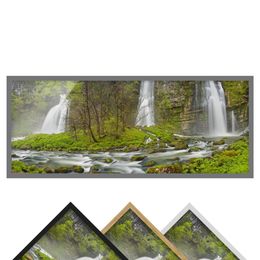 Bilderwelten Bild mit Rahmen - Panorama Wasserf&auml;lle Cascade de Flumen