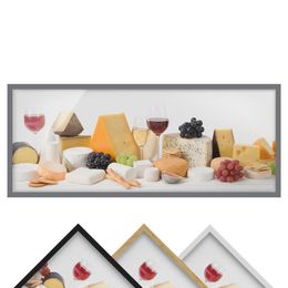 Bilderwelten Bild mit Rahmen - Panorama K&auml;se-Variationen