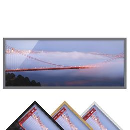 Bilderwelten Bild mit Rahmen - Panorama San Franciscos Golden Gate Bridge