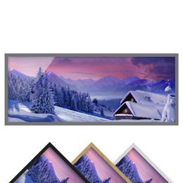 Bilderwelten Bild mit Rahmen - Panorama Weihnachtstraumlandschaft