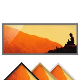 Bilderwelten Bild mit Rahmen - Panorama Resting Buddha