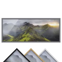 Bilderwelten Bild mit Rahmen - Panorama Storkonufell Island
