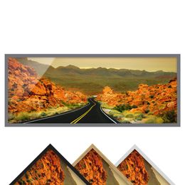 Bilderwelten Bild mit Rahmen - Panorama Tal des Feuers