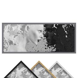 Bilderwelten Bild mit Rahmen - Panorama Milk & Coffee II