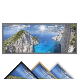 Bilderwelten Bild mit Rahmen - Panorama Meeresbucht