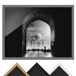 Bilderwelten Bild mit Rahmen - Querformat Das Tor zum Taj Mahal