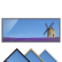 Bilderwelten Bild mit Rahmen - Panorama Lavendelduft in der Provence