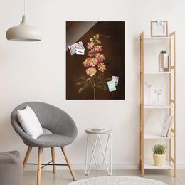Bilderwelten Glasbild - Hochformat Barbara Regina Dietzsch - Eine rosa Garten-Levkkoje