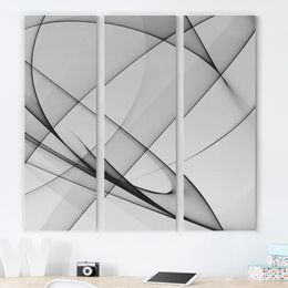 Bilderwelten 3-teiliges Leinwandbild - Quadrat Winter Shapes