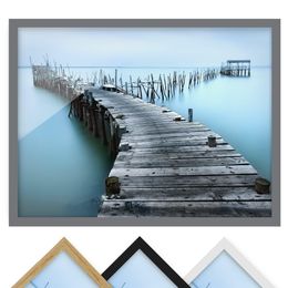 Bilderwelten Bild mit Rahmen - Querformat Der Hafen von Carrasqueira