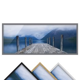 Bilderwelten Bild mit Rahmen - Panorama Nelson Lakes National Park