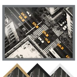 Bilderwelten Bild mit Rahmen - Querformat New York City Cabs