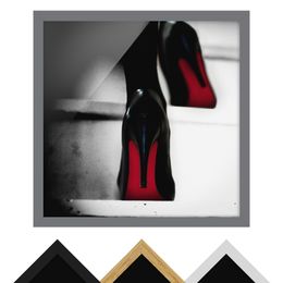 Bilderwelten Bild mit Rahmen - Quadrat High Heels in Rot