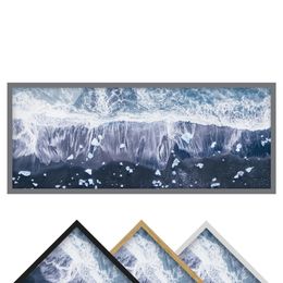 Bilderwelten Bild mit Rahmen - Panorama Luftbild - J&ouml;kuls&aacute;rl&oacute;n in Island